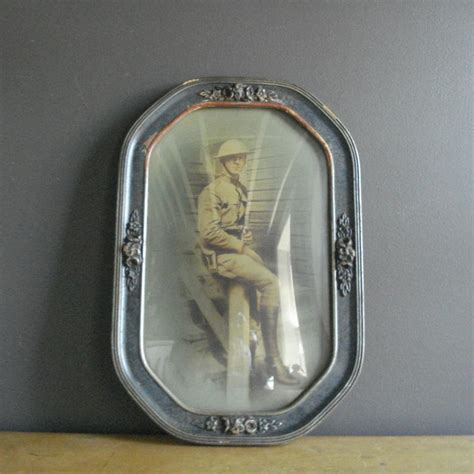 Antique Oval Frame Convex Etsy