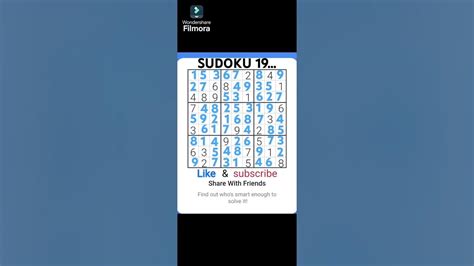 Sudoku 19 Answer 171024 Braingames Sudokuapp Viralshort