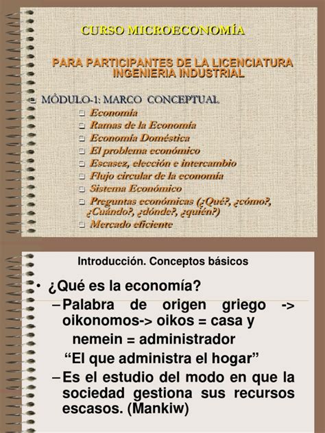 SesiÓn 1 08 8 022 Conceptos Básicos De Economía Pdf Ciencias