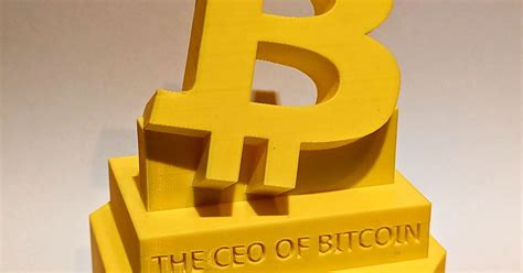 The Ceo Of Bitcoin Statue By Nyknyc Download Free Stl Model