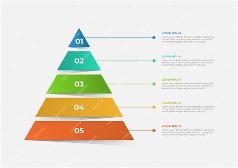 Premium Vector A Pyramidshaped Modern Timeline Infographic Template