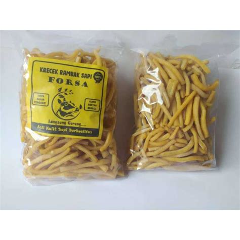 Jual Kerupuk Rambak Kulit Sapi Asli Mentah Stik Mi 500 Gram Krupuk