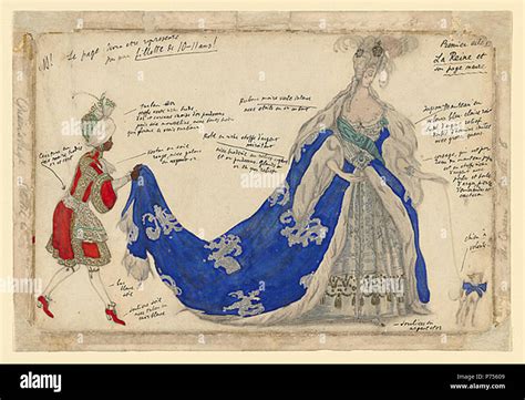 English Costume Design For The Queen In Sleeping Beauty 1921 1921