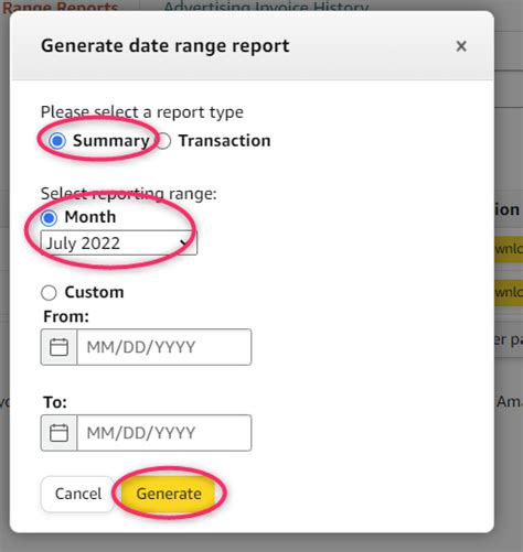 Date Range Report
