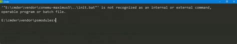 Init Bat Is Not Recognized As A Command Issue Cmderdev Cmder Github