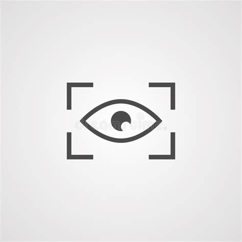 Eye Scan Vector Icon Sign Symbol Stock Vector Illustration Of Icon
