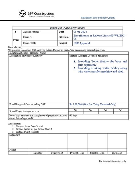 Csr Project Proposal Pdf