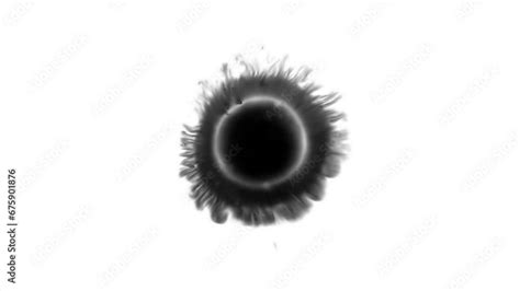 Vidéo Stock ink drop on white background Ink splattering and washing