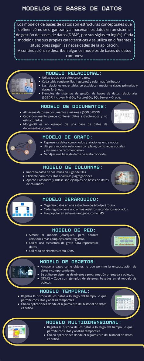Infografía De Base De Datos Darian Martinez Los Modelos De Bases De