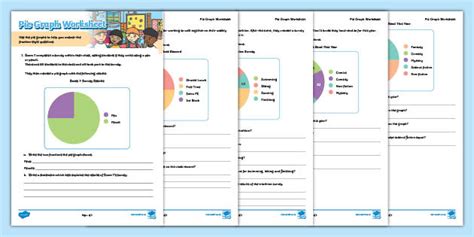 Fraction Themed Pie Graph Activity Sheet Teacher Made Fraction Themed Pie Graph Activity Sheet Teacher Made