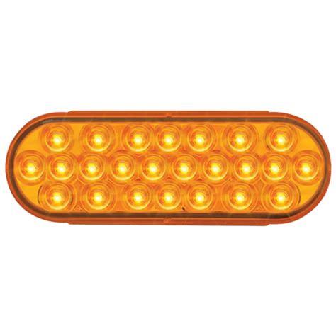 6 5 Inch Oval Continuous Pearl Led Strobe Light 4 State Trucks