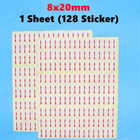 1 Sheet Red Arrow Dot Sticker Mistake Defectives Marking For Rework