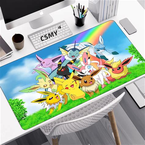 키보드 마우스 패드 Pc 게이머 포켓몬 만화 애니메이션 마우스 데스크 보호대 게임 액세서리 노트북 컴퓨터 마우스 패드 매트