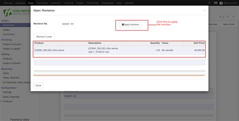 Sale Revision Foss Infotech Open Source Implementation Company