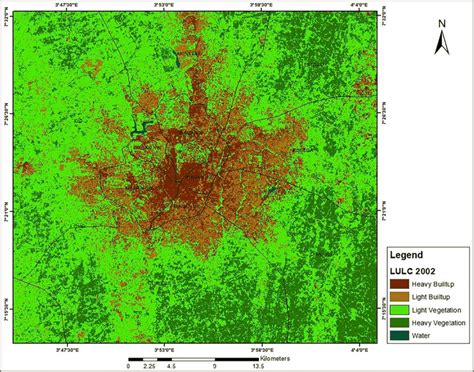 Land Useland Cover Classification Map Of Ibadan Region In 2002