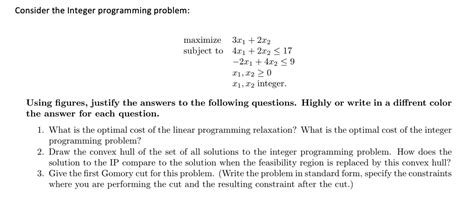 Consider The Integer Programming Problem Maximize Chegg