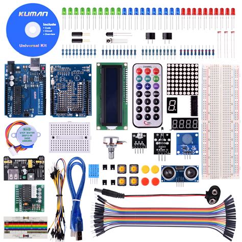 Amazon Kuman 40個 Arduino キット Uno R3ボードledセットブレッドボード 電子工作 ブレッドボード