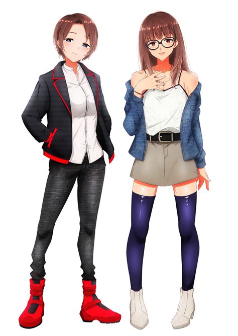 女朋友和男朋友换衣服女装female Clothing 插画世界