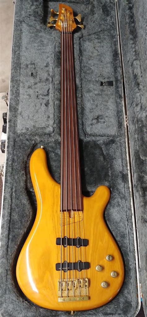 Fernandes Apb 100 1996 Natural 5 String Fretless Bass Very Good Buya