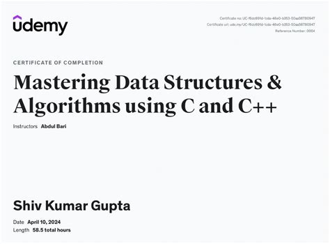 Cprogramming Udemycertification Learning Shiv Gupta