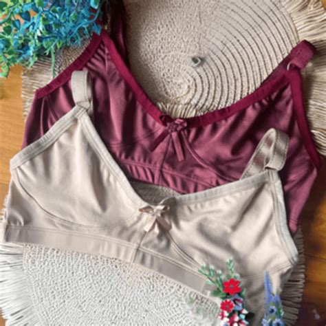 Kit Of 2 Reinforced Support Bras Without Pads And Without Wires