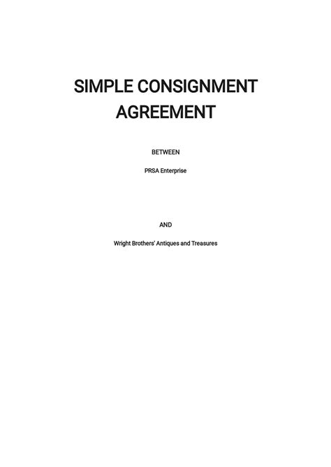 Consignment Templates In Microsoft Word DOC Template Net