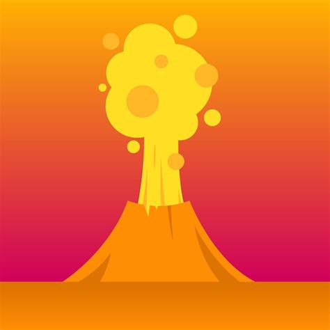Premium Vector Volcano Eruption Vector Illustration For Natural