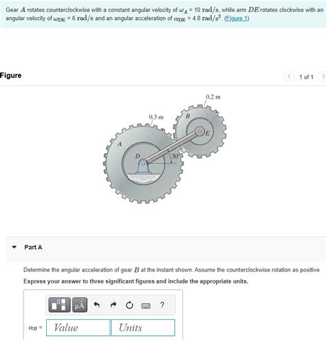 Solved By An Expert Gear A Rotates Counterclockwise With A Constant