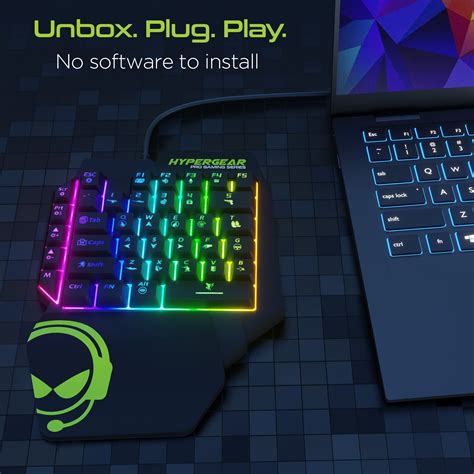 One Handed Gaming Rgb Keypad Hypergear Hypergear