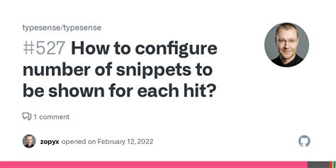 How To Configure Number Of Snippets To Be Shown For Each Hit Issue