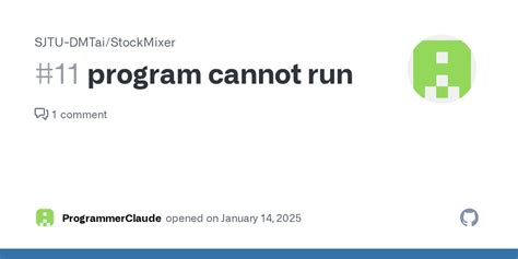 Program Cannot Run · Issue 11 · Sjtu Dmtaistockmixer · Github