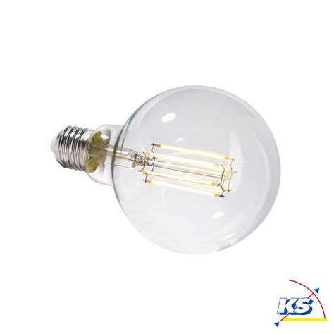 Deko-Light LED Leuchtmittel Filament G95, E27, 2700K, 220-240V, transparent