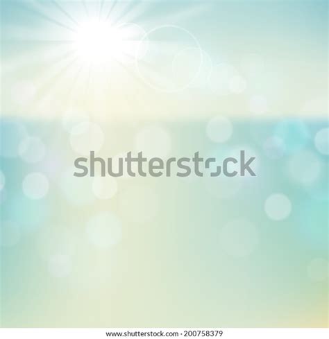 Summer Tropical Beach Bokeh Background Stock Illustration 200758379