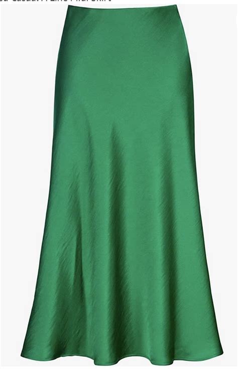 Modegal Womens Satin High Waist Hidden Elasticized Waistband Flared