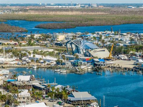 Aerial Photo Of Boats Destroyed By Hurricane Ian Fort Myers Beach Fl