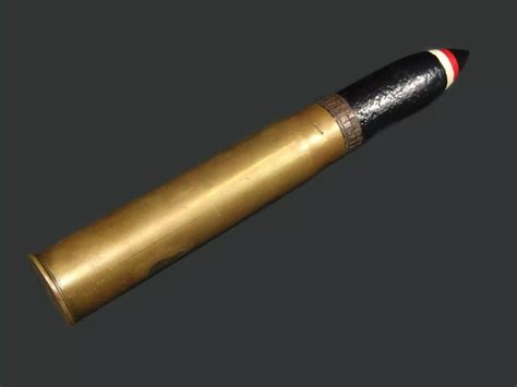 1917 Dated Inert 6 Pounder Shell Case And Head In Ammunition