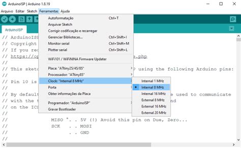 como gravar o bootloader para attiny85 com arduino blog da robótica