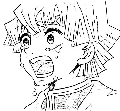 Dibujo De Zenitsu Agatsuma De Demon Slayer Para Colorear Pdmrea Porn