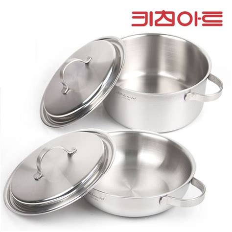 키친아트 프리미엄 통삼중 스텐냄비 양수24cm전골24cm 홈플러스 택배배송