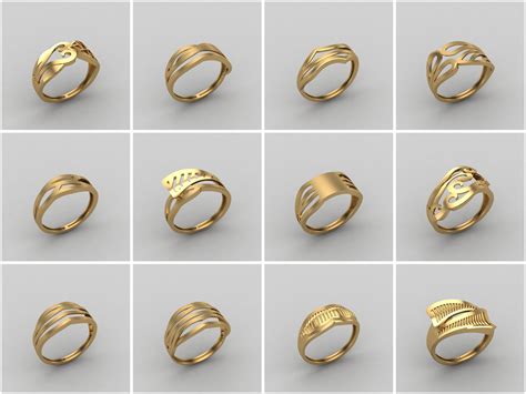 102 Files Women Ring Womens Rings Plain Models Stl 3dm 3d Model