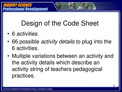 Ppt Coding Teachers In Science Classrooms Using The Inquiry Science Observation Guide