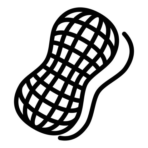 Shell Peanut Icon Outline Style 14255582 Vector Art At Vecteezy