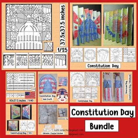 Constitution Day Activity Craft Poster Coloring Hat Windsock Writing Bubble