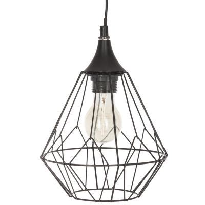 Atmosphera Suspension filaire Flave pouces noire métal D19 cm
