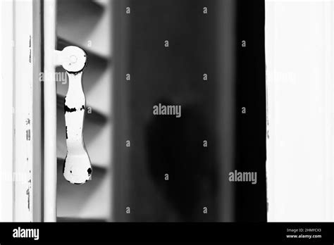 Old Style Metal Window Lock Stock Photo Alamy