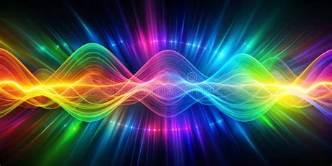 Visualization Of Electromagnetic Waves In Vibrant Colors And Dynamic