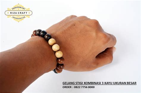 Gelang Kayu Stigi Asli Kombinasi Ukuran Besar Jual Gelang Tasbih Batu