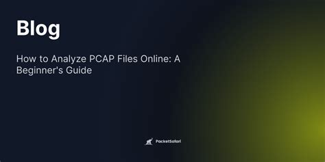 How To Analyze Pcap Files Online A Beginners Guide