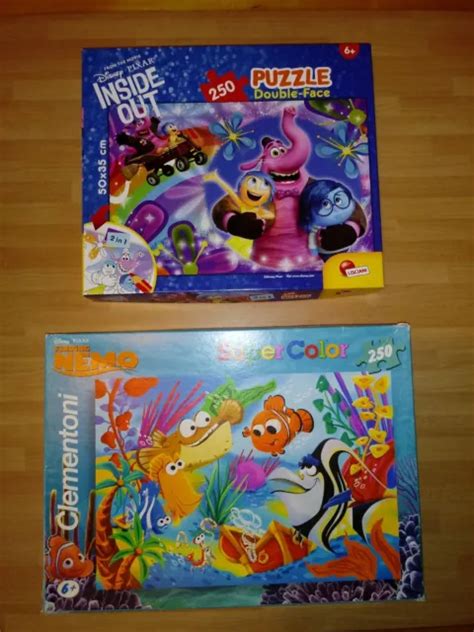2 PUZZLE DISNEY PIXAR Finding NEMO 250pz CLEMENTONI INSIDE OUT Double