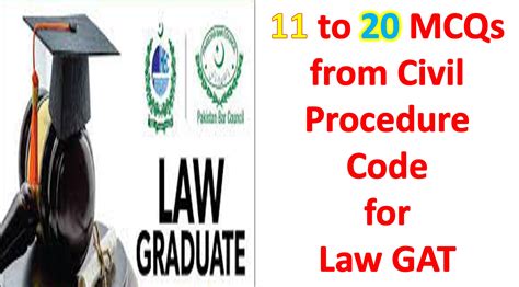 11 To 20 Mcqs From Civil Procedure Code For Law Gat